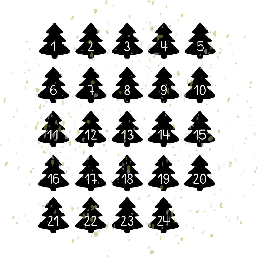 Adventskalenderzahlen Tannenbaum - Plotterdatei Set – DIY Hunger